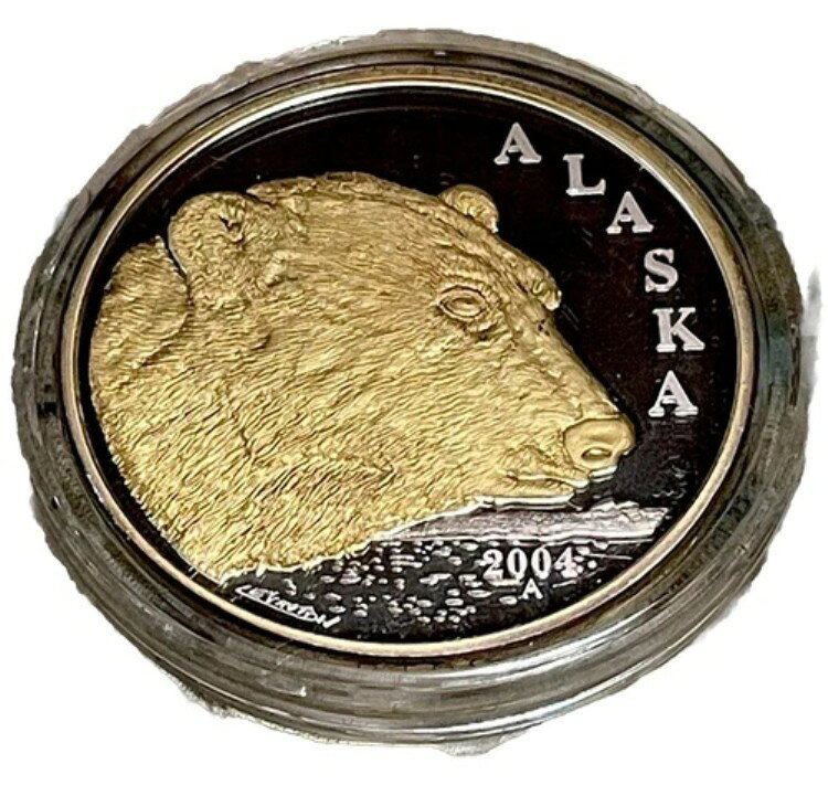 2004 State Of Alaska Medallion Polar Bear #5016/6020 Minted商品について認証：未認証製造国／地域：アメリカ合衆国流通／非流通：非流通年：2004年グレード：未認証刻印の種類：プルーフ...