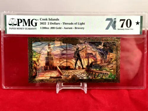 2022 Cook Islands $2 7 Pillars of Humanity 1/200oz.999 Gold Aurum Bravery PMG 70商品について販売者コメント「新品鑑定済み」流通/未流通組成：金製造年：2022年...