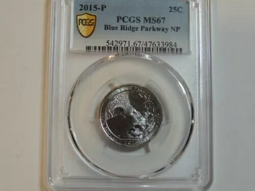 2015 P PCGS MS67 Blue Ridge Parkway Quarter Gold Shield商品について流通/非流通額面 25セント構成 CLAD年 2015年打刻タイプ ビジネス純度 0.6鋳造地 フィラデルフィアグレー...