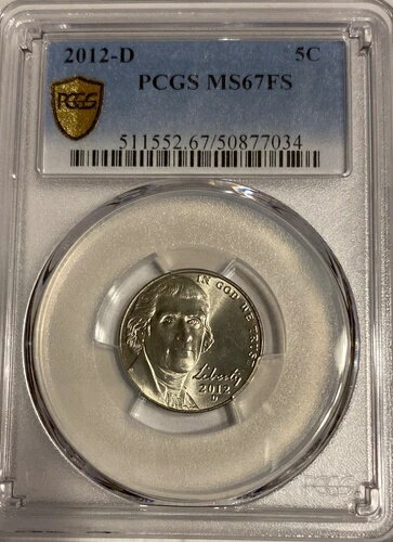 2012-D Jefferson Nickel Gold Shield MS67FS GRADED by PCGS商品について認証：PCGSグレード：MS 67額面：5C組成：金製造国／地域：アメリカ合衆国コイン：ジェファーソン流通／非流通...