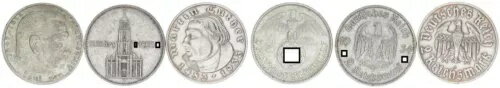 XXX 3rd Reich Lot 2 Mark Hindenburg, Luther, Garnisonkirche (3 Coins) SS商品について保存状態：非常に良好製造国／地域：ドイツ素材：シルバー額面価格：2ライヒスマルクモチ...