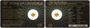 Rwanda 10 FRW Gold 2017 Icons Of The World Genius Prfr. 122613商品について留保度：不明金属/素材：ゴールド年：2017年製造国/地域：ルワンダブランド：ブランドなし認証：該当なし...