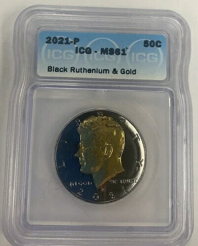 2021-P BLACK RUTHENIUM & GOLD 50C ICG MS-61 KENNEDY HALF DOLLAR商品について組成：金認証番号：6758630109打刻タイプ：ビジネスグレード：MS 61認証：ICG修正アイテム...