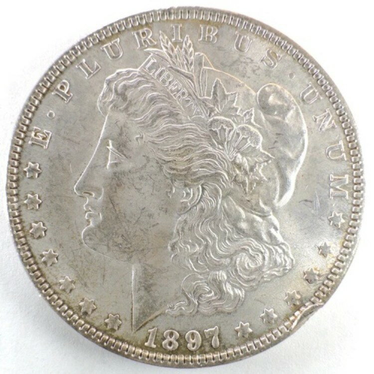 1897 Morgan Silver Dollar $1 Coin, Top 100 VAM 6A, Pitted Reverse, Near Date, AU商品について組成 銀純度 0.9打刻タイプ ビジネスグレード 未流通認証 未認証...