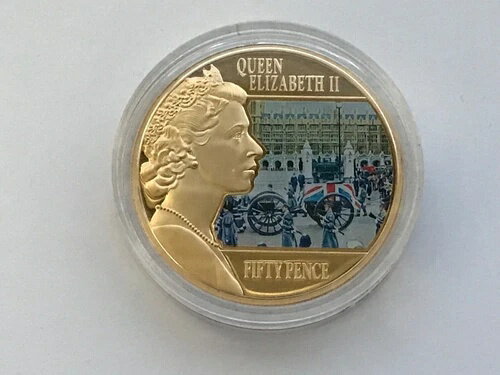 2014 Guernsey Queen Elizabeth II Churchill Gold plated Proof 50 Pence Coin商品について原産地：ガーンジー島発行年：2014年ブランド：ノーブランド認証：該当なしMPN...