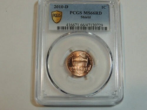 2010 D Lincoln Cent PCGS MS66RD Penny Gold Shield商品について流通/非流通額面：スモールセントコイン：リンカーン・シールド年：2010年色：RD刻印：ビジネスグレード：MS 66鋳造所：デンバ...
