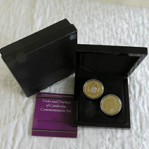 WILLIAM & CATHERINE 2011 & 2013 TDC 2 CROWN GOLD LAYERED RHODIUM SET WITH JEWELS商品について製造国/地域：イギリス発行年：2013年枚数：2注意事項※以下の注意...