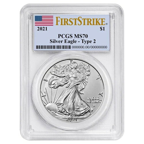 2021 $1 Type 2 American Silver Eagle PCGS MS70 FS Flag Label商品について認証：PCGS発行年：2023年コイン：アメリカンイーグル単位あたりの貴金属含有量：1オンスグレード：MS ...
