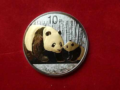 China, 10 Yuan 2011, Panda, Gold Application, 1 oz Silver-商品について形状：ミュンツェ素材：シルバー注意事項※以下の注意事項をご理解のうえ、ご購入ください■ 鑑定済みコイン・紙幣につ...