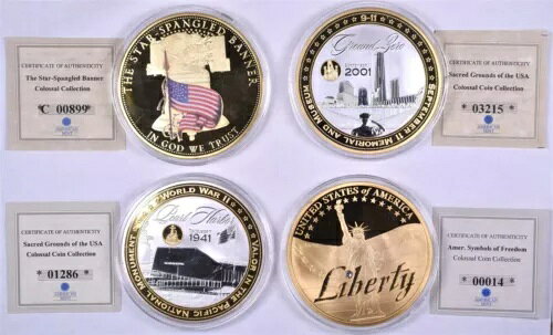 Colossal Coin Collection, American Mint 24k Gold Layered 4-PC. w/ COA商品について認証 未認証流通/未流通 未流通注意事項※以下の注意事項をご理解のうえ、ご購入ください■ ...
