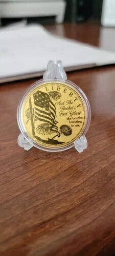 THE STAR SPANGLED BANNER AND THE ROCKETS RED GLARE. 999 HOLD COIN商品について販売者コメント「カプセル入り、状態良好な.999金貨」流通/未流通材質：金純度：0.999製造国/...