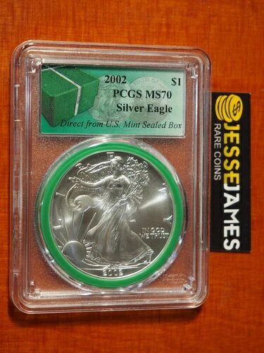 2002 $1 AMERICAN SILVER EAGLE PCGS MS70 DIRECT FROM US MINT SEALED MONSTER BOX商品について販売者コメント「掲載されている美しいコインに感謝しています！」コイン：ア...