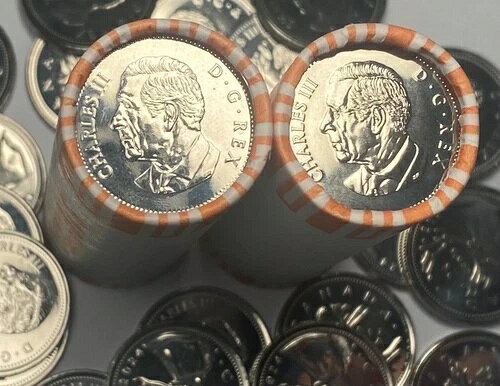 2023 & 2024 Canada King Charles 25C Quarter - Mint Roll Uncirculated - 80 coins商品について流通/未流通額面 25セント年 2024年グレード 未評価製造国/地域...