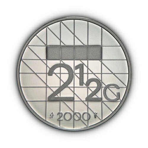 NETHERLANDS. 2000, 2.5 Gulden - Beatrix, Bow and Star, Caduceus Proof RARE 1商品について出品者コメント「素晴らしいジェムプルーフの鮮明度 - 希少な15,000枚限...