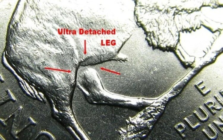 ERROR 2005-P Bison * Detached Leg * Jeff Nickel - 5c-Straight from Mint Bag BU商品について出品者コメント「ミントバッグから取り出したそのままの状態です。状態良好。...