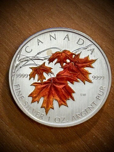 2007 Canada $5 Coloured Fine Silver Coin 1oz Sugar Maple Leaf商品について販売者コメント「美しいカナダ製 1オンス カラード メープルリーフ 2007年製。*コインにはミルクスポッ...