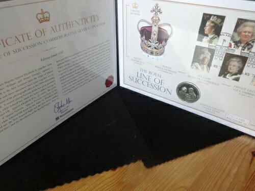 2013 SILVER PROOF COOK ISLANDS $5 COIN COVER ROYAL LINE OF SUCCESSION COA 1/450商品について出品者コメント「2013年 クック諸島 シルバープルーフ 5ドル硬貨セ...