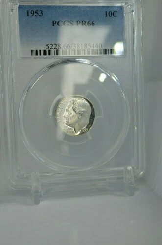 1953 SILVER ROOSEVELT DIME PCGS GRADED PR66 PROOF VERY RARE CAMEO LOOK COIN商品について流通/非流通 非流通コインホルダー流通/非流通 非流通刻印の種類：プルーフ材質...