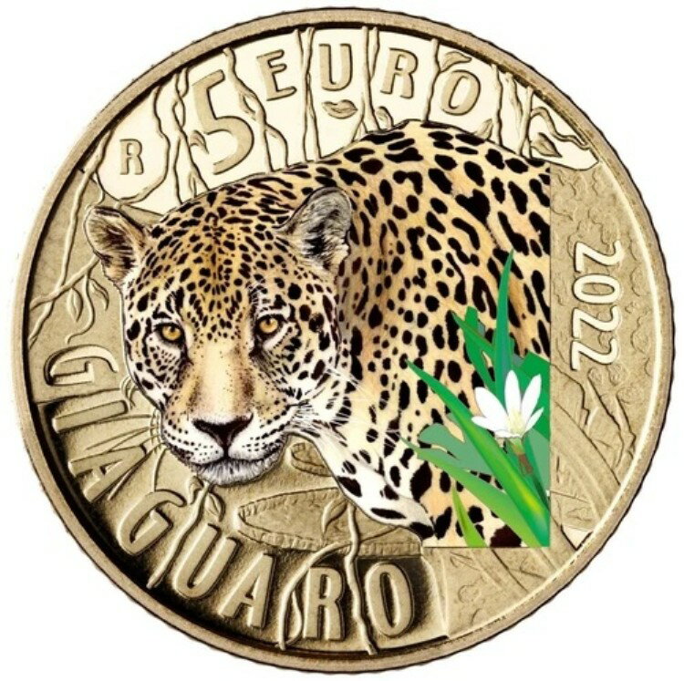 5 Euro Sustainable World Series Endangered Animals Jaguar 2022 Proof-商品について販売者メモ「Nuovo - Fdc」アノ2022修正記事 いいえボルド ジグリナート カラ...
