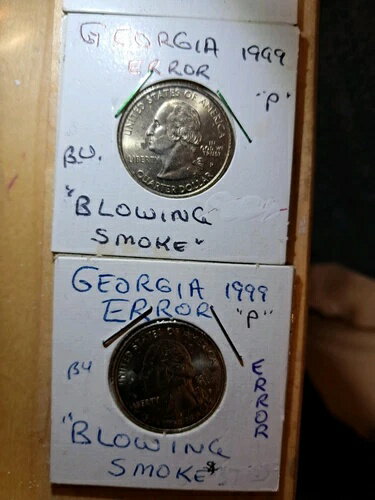 us coins GEORGIA state quarters with errors BLOWING SMOKE商品について流通/非流通：流通額面：25セントコイン：州クォーター打刻方法：プルーフ型特徴：エラー造幣局所在地：フィラデルフィ...