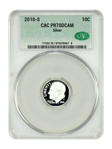 2010-S 10C CACG PR70DCAM (Silver) - Roosevelt Dime - .0723 oz Silver!商品について認証 CACG認証番号 979379367流通/非流通 非流通額面 10セント発行年 20...
