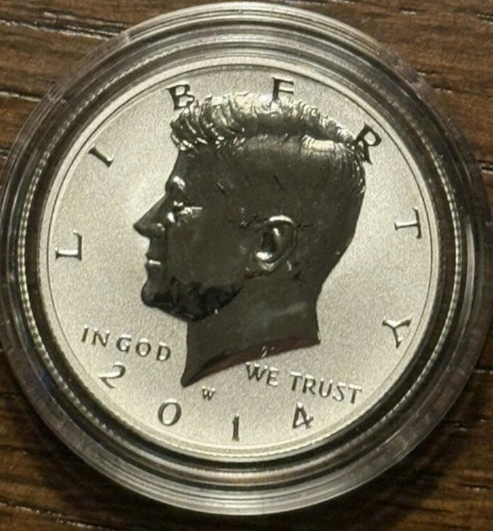 2014-W Kennedy Half Dollar Silver Reverse Proof Coin - TCCCX商品について流通/非流通額面 50セントコイン ケネディ組成 銀年 2014年刻印タイプ プルーフグレード 未鑑定鋳造所...