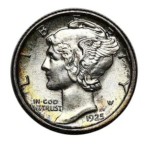 1925-S Mercury Dime, Full Split Bands, Sharp Strike FSB, Lower Mintage Key Date商品について認証：未認証流通/非流通：非流通年：1925年コイン：マーキュリー・ダ...