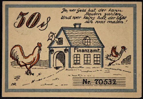 H?RDE 1921 XX-RARE "F. Cuppring" Hilarious Satirical Note Complete Notgeld商品について出品者コメント「AUNC（軽い角折れ）」流通/未流通種類：ノットゲルト年：192...