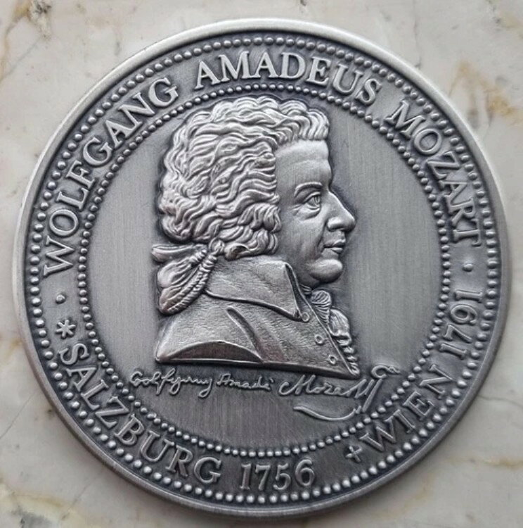 Silver .999, Medal, Wolfgang Amadeus Mozart 1756-1791, Original Packaging, Very Rare-商品についてエアハルトゥングスグラート ウンツィルクリアート/プレゲフ...