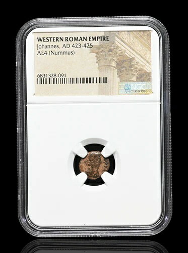 ROMAN EMPIRE. Johannes, AD 423-425. ?4 (Nummus), Rare usurper, NGC Certified商品についてNGC認証注意事項※以下の注意事項をご理解のうえ、ご購入ください■ 鑑定済み...