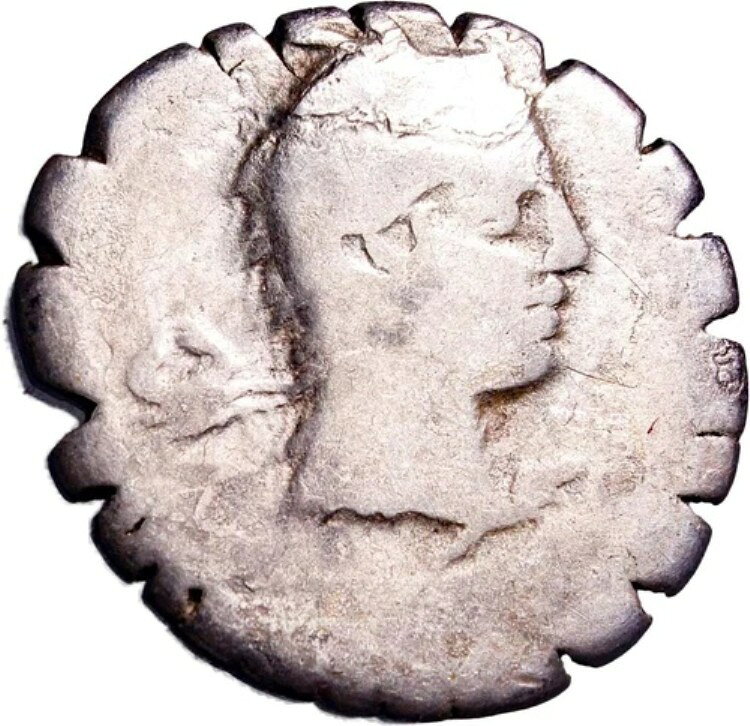 RARE L. Papius. 79 BC. AR Serrate Denarius Republic Republican Denarius Roman商品について出品者コメント「美しく大胆なディテール、天然の砂漠の緑青はそのままで、化粧...