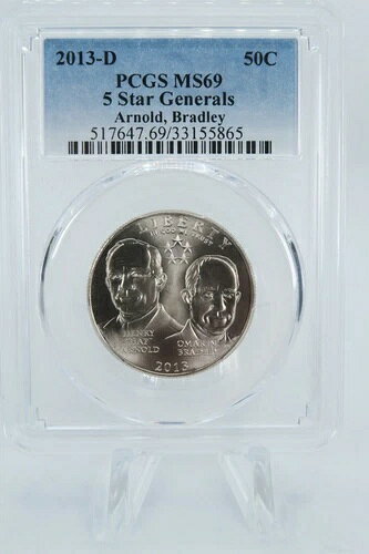 2013-D PCGS MS69 5 Star Generals - Arnold, Bradley Clad Half Business Strike 50C商品について販売者からのコメント「画像と全く同じコインをお届けします。」製造国/...