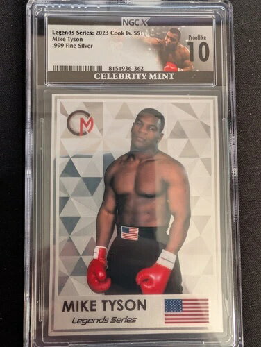 Mike Tyson 2023 3g Silver NGCX Certified Proof 10- NGC-PCGS商品についてクック諸島コイン組成：銀発行年：2023年認証番号：8151936-362刻印タイプ：プルーフライク純度：0....