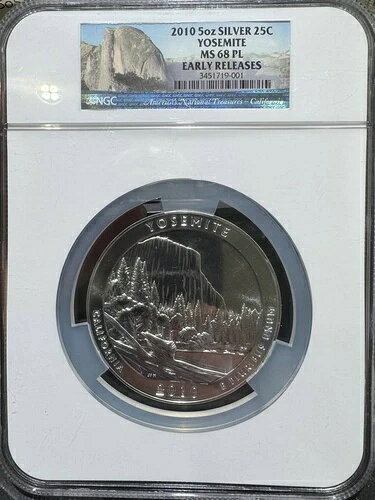 2010 America the Beautiful Yosemite National Park NGC MS-68 PL EARLY RELEASES商品について認証 NGC組成 銀グレード MS 68発行年 2010年流通/非流通 非...