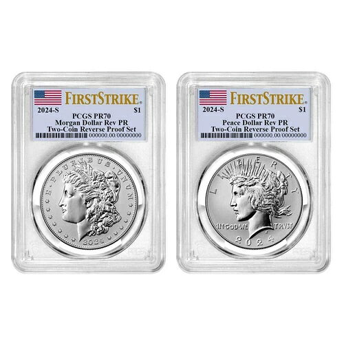 2024-S Reverse Proof $1 Morgan and Peace Silver Dollar 2pc Set PCGS PR70 FS F...商品について認証 PCGSブランド PCGSブランド/造幣局 アメリカ造幣局コイ...