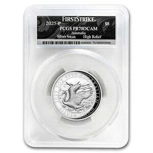2025 Australia 5 oz Silver Swan PR-70 PCGS HR (FS, Swan Label)商品についてブランド：パース・ミントMPN：315543発行年：2025年純度：0.9999額面：8ドル製造国／地域...