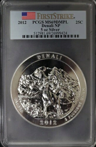 2012 Denali NP 5oz Silver First Strike MS69DMPL America the Beautiful商品についてコイン「アメリカ・ザ・ビューティフル」組成：銀発行年：2012年刻印：プルーフライク純度：...