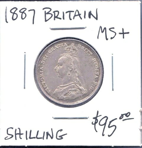 GREAT BRITAIN - SPECTACULAR HISTORICAL QV SILVER SHILLING, 1887 KM# 761商品について出品者コメント「素晴らしい歴史的コインです！ コインの色調は柔らかく、見分けるのが難し...