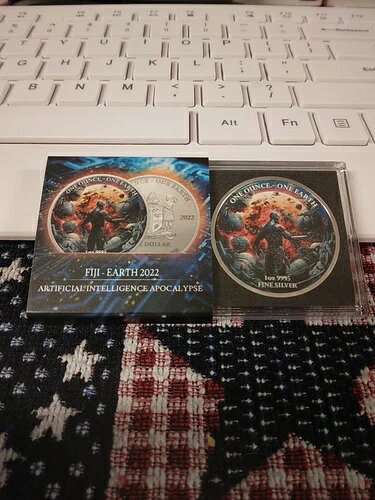 2022 Fiji Earth Artificial Intelligence Apocalypse 1oz Silver Coin .999 LOT#421商品について販売者メモ「COAスリーブ付き、発行枚数わずか300枚」組成：銀形状：...