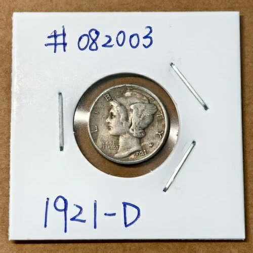1921 D Silver Mercury Dime VF Detail Exceptionally Nice Coin - Key Date #082003商品について認証：未認証流通/非流通 流通コイン：水銀組成：銀製造国/地域：アメリ...