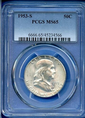 1953 S PCGS MS65 Franklin Half Dollar Silver 50c US Mint Coin 1953-S MS-65商品について販売者からのコメント「この時期だからこそ、中小企業を応援してください。ありがとう...