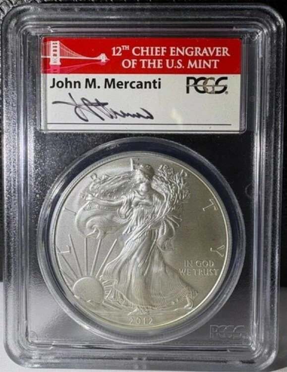 2012 (S) Silver Eagle John Mercanti Signature PCGS MS70 First Strike (835)商品についてアメリカンイーグルコイン組成 銀発行年 2012年刻印タイプ ビジネス純度 0....