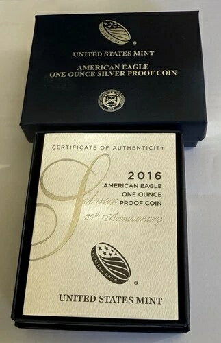 2016 W American Silver Eagle 1 oz Silver Proof Coin w/ COA and OGP Box商品について流通/非流通コイン アメリカンイーグル組成 銀発行年 2016年刻印タイプ プルーフ純度...