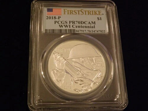 2018-P $1 WWI Centennial PCGS PR 70 DCAM商品について販売者コメント「ご覧のコインがお届けするコインです。コインとケースは完璧な状態で、非常に美しい状態です。」流通/未流通額面：1ドル発行年：1991年...