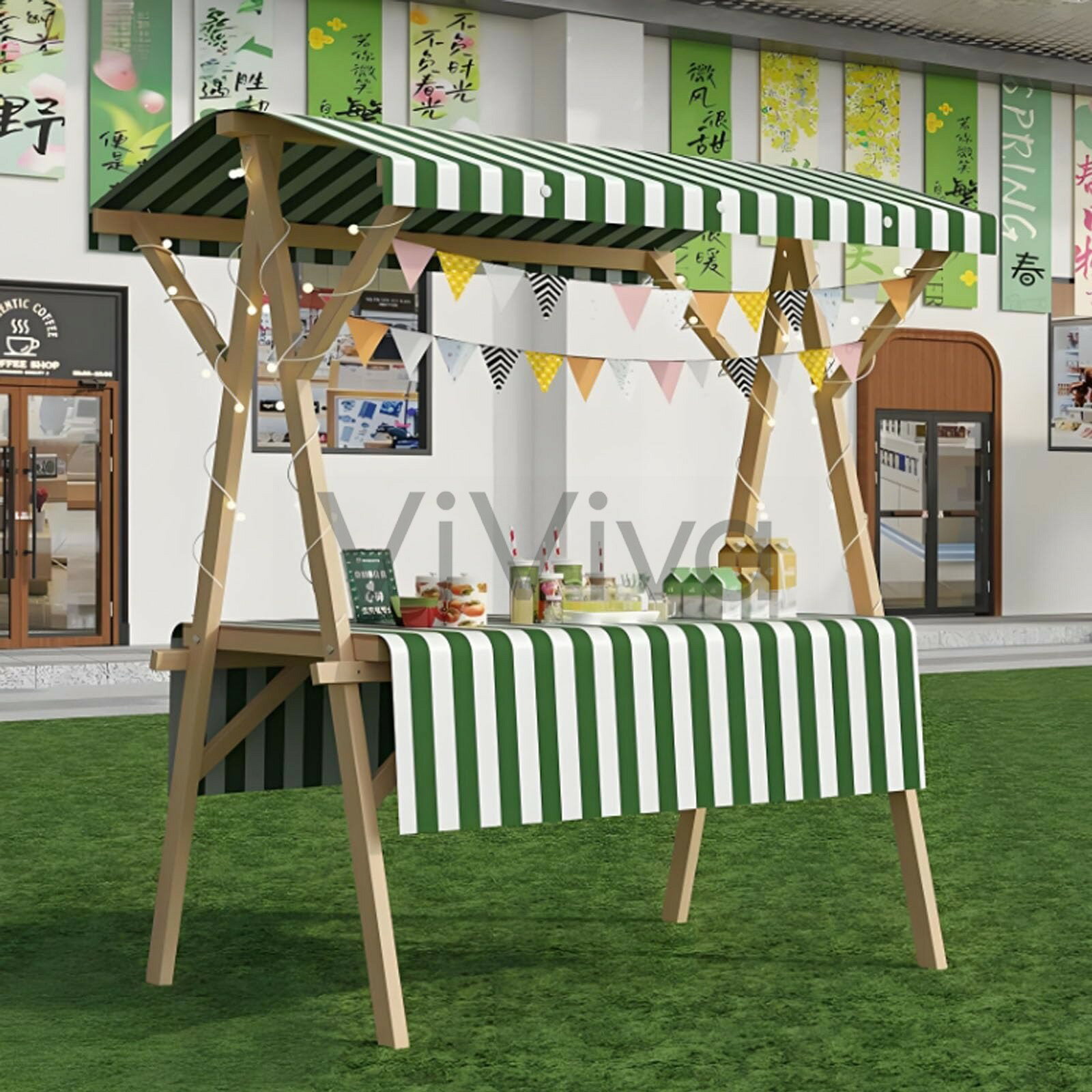 【商品名】【ポイント2倍!7月限定!店舗の人気商品!】屋台ブース 木製 仮設屋台セット 折りたたみ式 幅120/150CM 車輪付きの木製フードカート 屋外販売スタンド 耐荷重150kg 木製屋台 移動販売ブース 簡単組み立て 軽量 収納便...