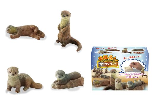 かわいいカワウソの発掘キット「発掘名人カワウソランド」の4ポーズをセットにしました。 「発掘名人」とは掘って組み立てる発掘キットです。 ブロックを付属のノミとブラシで掘ると、中からかわいらしいカワウソが出てきます。 このセットでカワウソのポ...