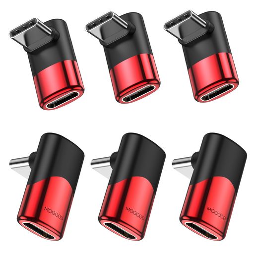 【USB CオスからCメスへ】このUSB-C直角アダプタは、デバイスのCポートを過度に抜き差ししないように保護します。直角設計は、場合によってはケーブルをよりよく管理することができ、特に自動車、コーナー、ゲーム、壁に近い任意の物体などの狭い...