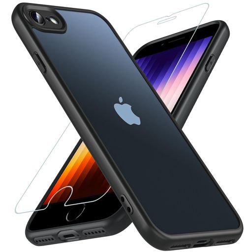 【対応機種&amp;パッケージの内容】iPhoneSE2(2020)/iPhoneSE3(2022)/iPhone7/iPhone84.7インチ対応専用の軽量・薄型・半透明感とガラスフィルム付きで、非常にシンプルで実用的でおしゃれなデザイン...