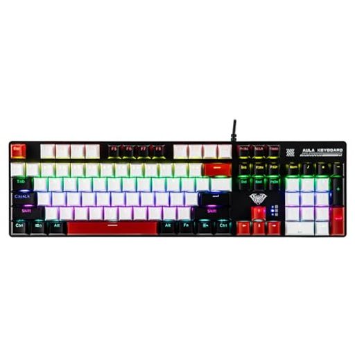 【100% テンキー付きキーボード】Aula S500 100%メカニカルキーボードは、テンキーを備えた比類なき汎用性と生産性を提供します。この総合的なレイアウトは、ゲーマーとプロフェッショナルの両方に最適で、数値入力や必須機能に迅速なアク...