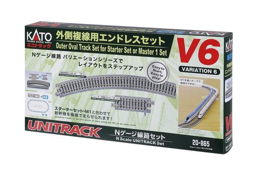 スターターセット・M1と合わせて新幹線を複線で走らせられます。 「スターターセット」「マスターシリーズ」 に追加して、レイアウトプランを簡単に実現できるNユニトラックの新シリーズ「V線路セットシリーズ」プランバリエーションセット。 思い通り...